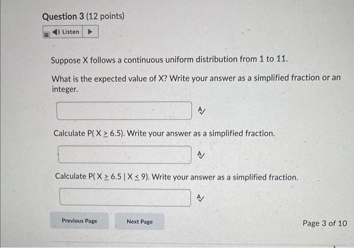 Solved Suppose X follows a continuous uniform distribution | Chegg.com