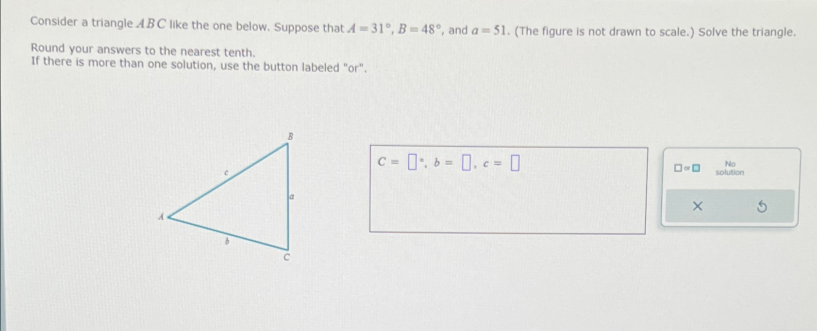 Solved Consider a triangle ABC like the one below. Suppose | Chegg.com