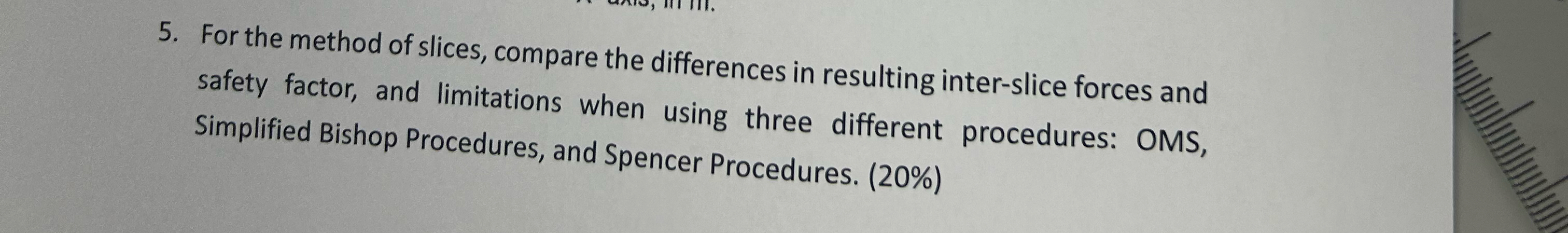 Solved For the method of slices, compare the differences in | Chegg.com