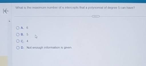 Solved What is the maximum number of x-intercepts that a | Chegg.com