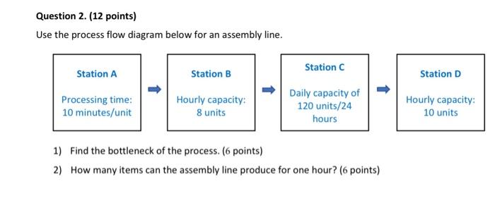 Solved Question 2. (12 points) Use the process flow diagram | Chegg.com