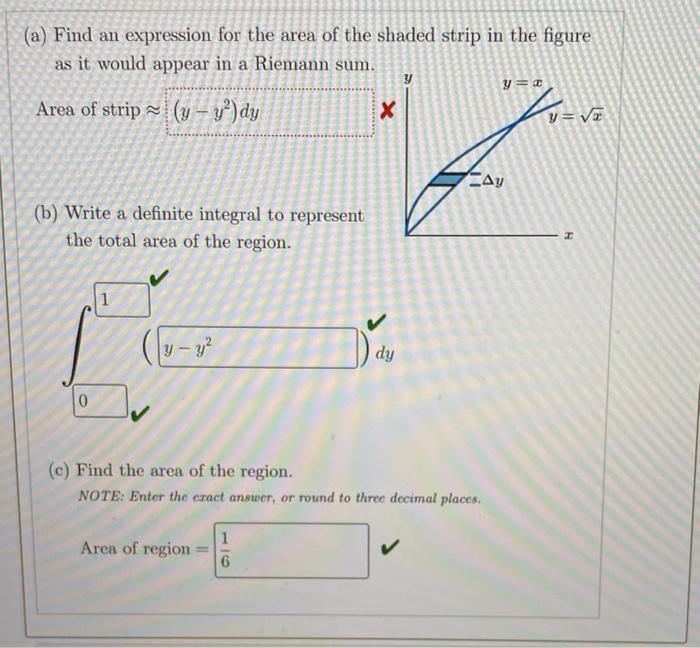 Solved (a) Find an expression for the area of the shaded | Chegg.com