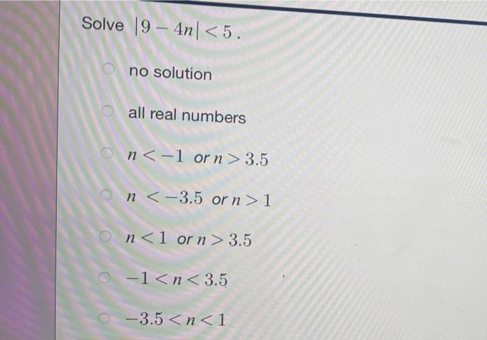 Solved Solve 9 – 4n