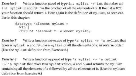Solved Please do exercise 8 ﻿in sml make sure you also | Chegg.com