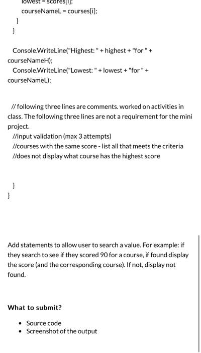 Solved Consider the following program: // Online C\# Editor | Chegg.com