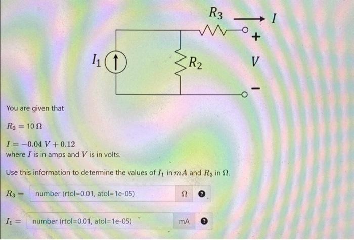 Solved You are given that R2=10ΩI=−0.04V+0.12 where I is in | Chegg.com
