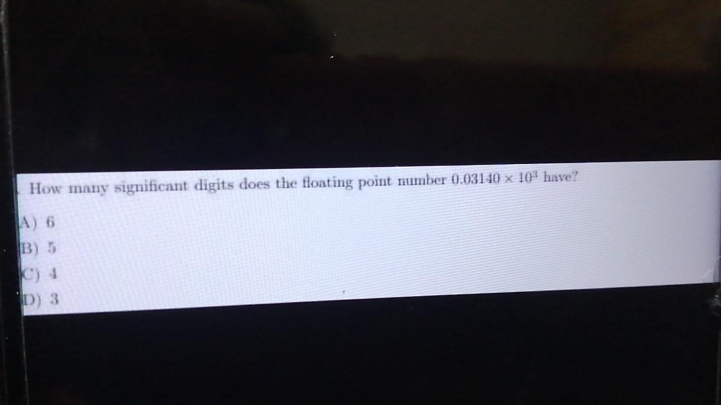 Solved How many significant digits does the floating point | Chegg.com