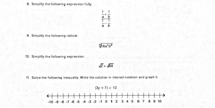 Solved 8. Simplify the following expression fully. | Chegg.com