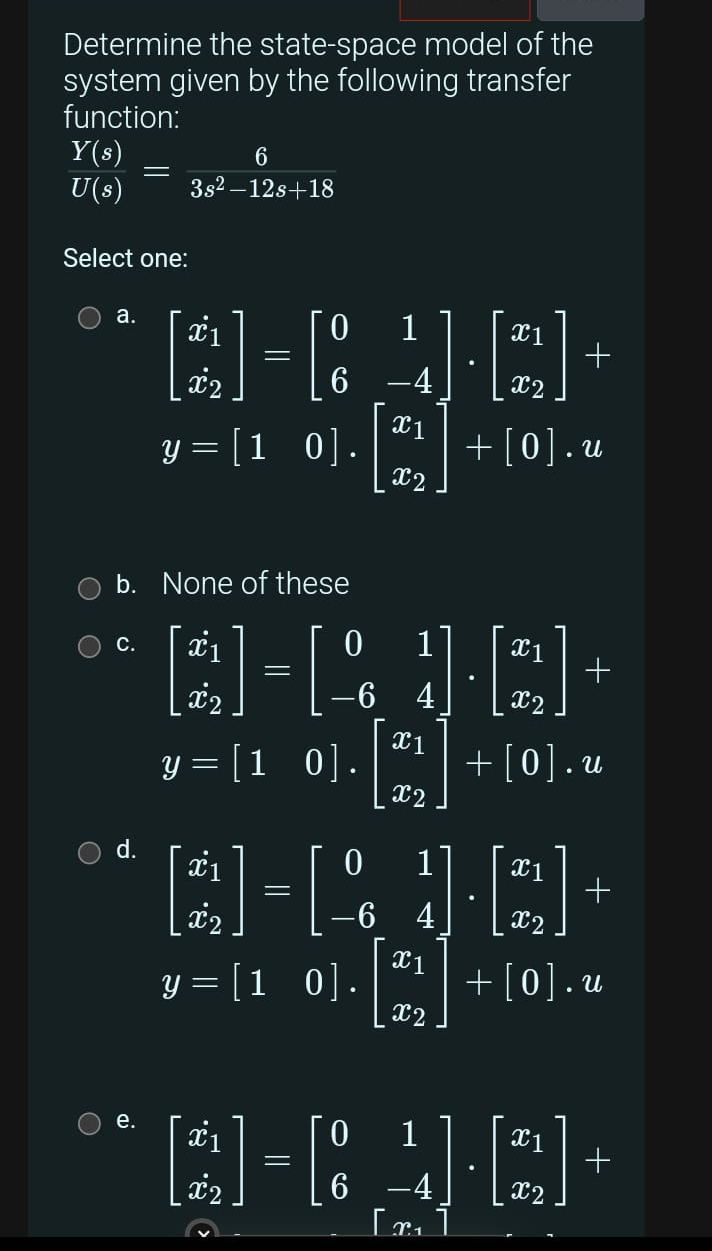 Solved Determine the state-space model of the system given | Chegg.com