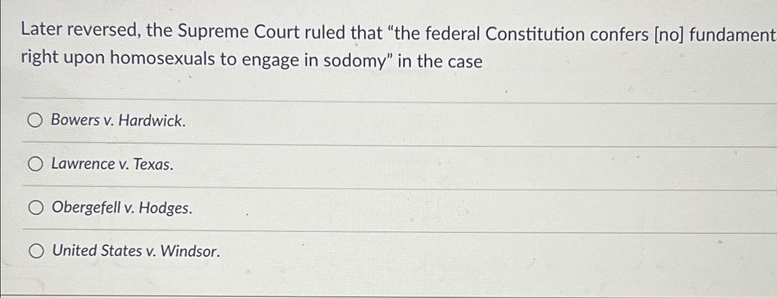 Solved Later reversed, the Supreme Court ruled that "the | Chegg.com