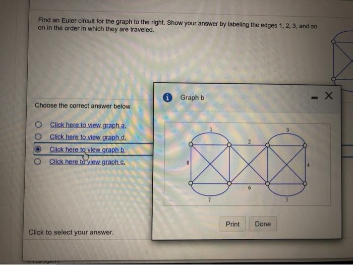 Solved Find an Euler circuit for the graph to the right. | Chegg.com