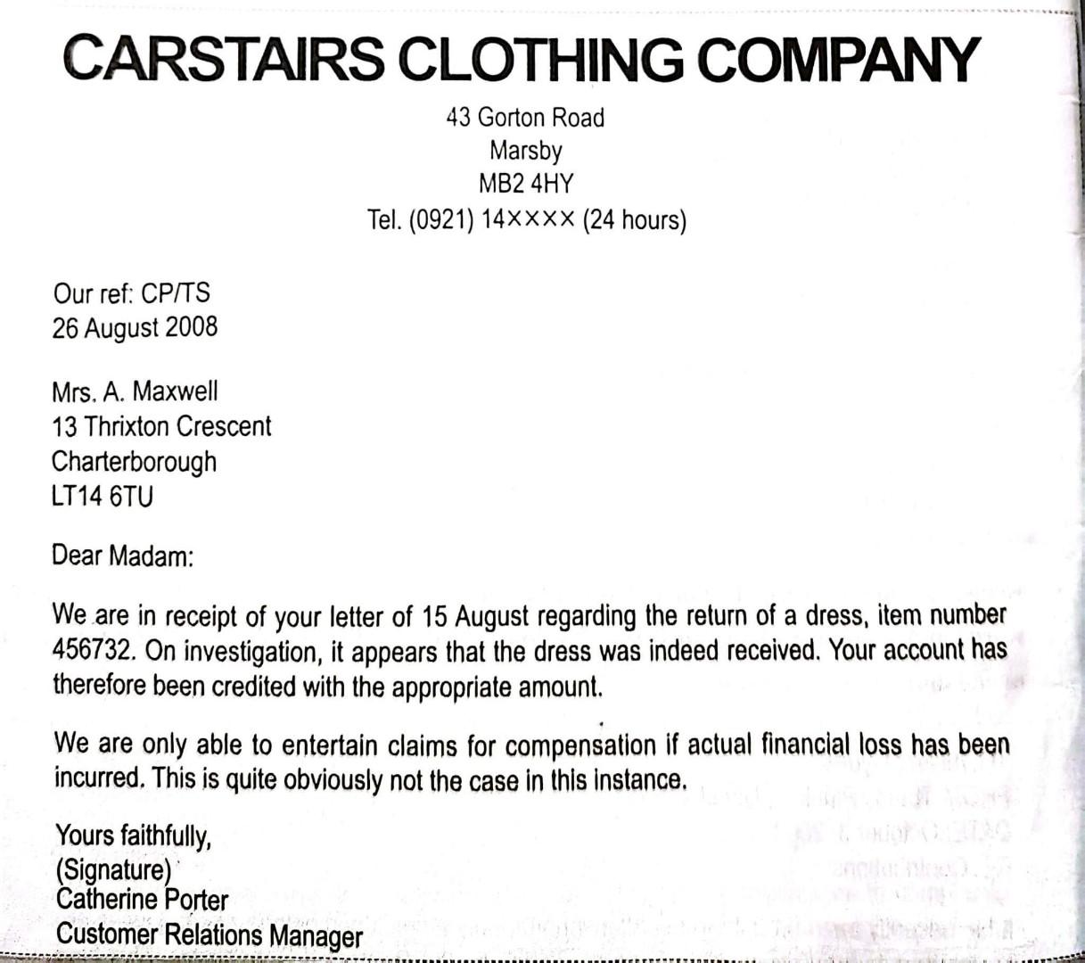 1.Read the following letter which sounds formal and | Chegg.com