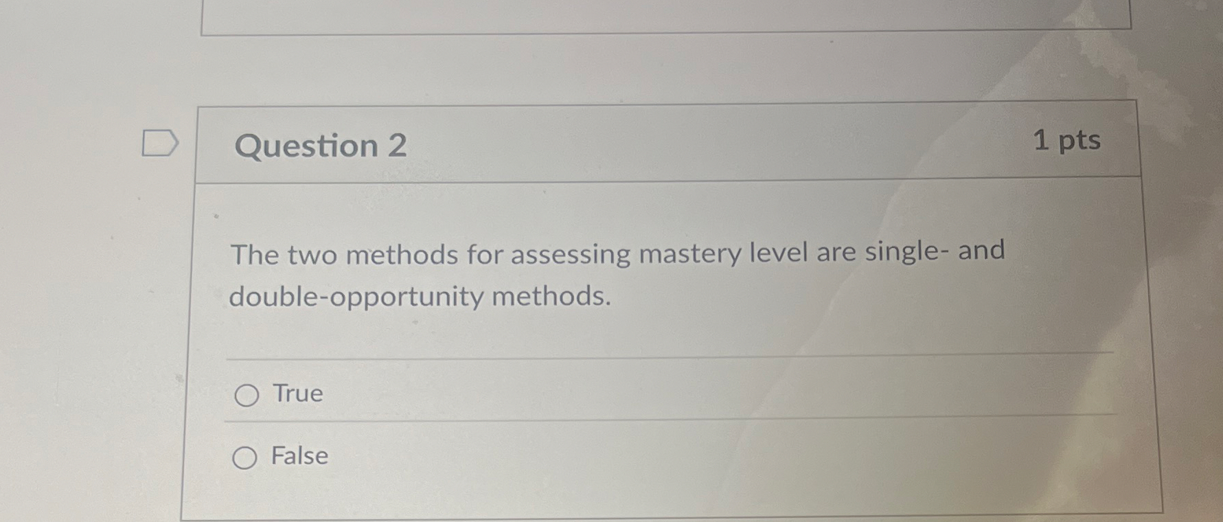 Solved Question 21 ﻿ptsThe two methods for assessing mastery | Chegg.com