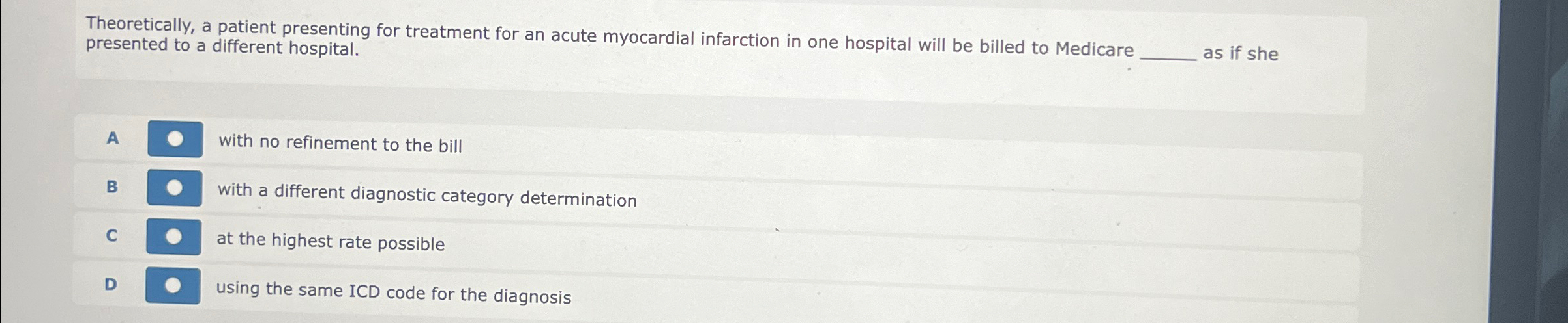 Solved Theoretically, a patient presenting for treatment for | Chegg.com