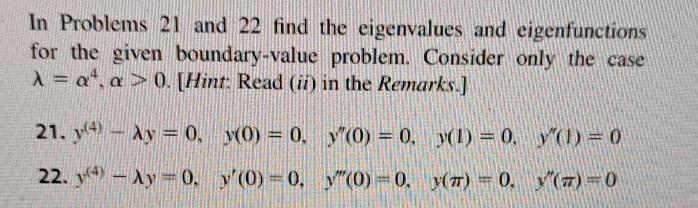 Solved In Problems 21 ﻿and 22 ﻿find the eigenvalues and | Chegg.com