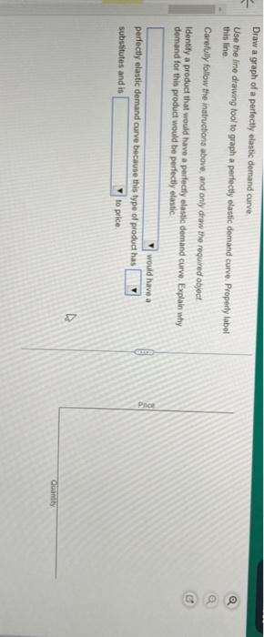 Solved Draw a graph of a perfectly elastic demand curve: Use | Chegg.com