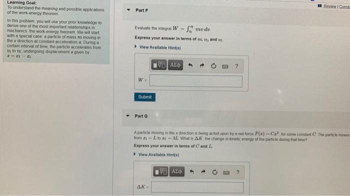 Solved Review Const Part F Learning Goal: To understand the | Chegg.com