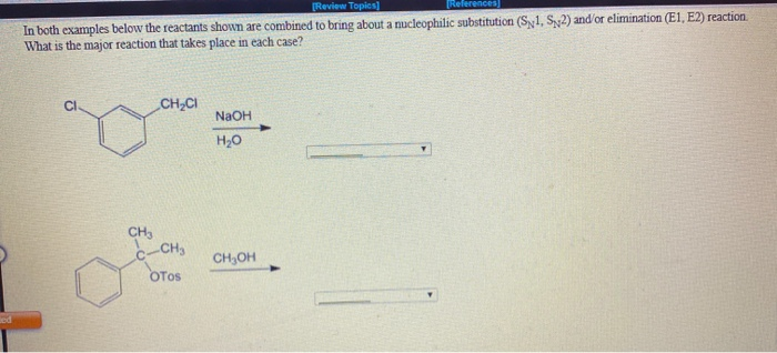 Solved (Review Topics] In both examples below the reactants | Chegg.com