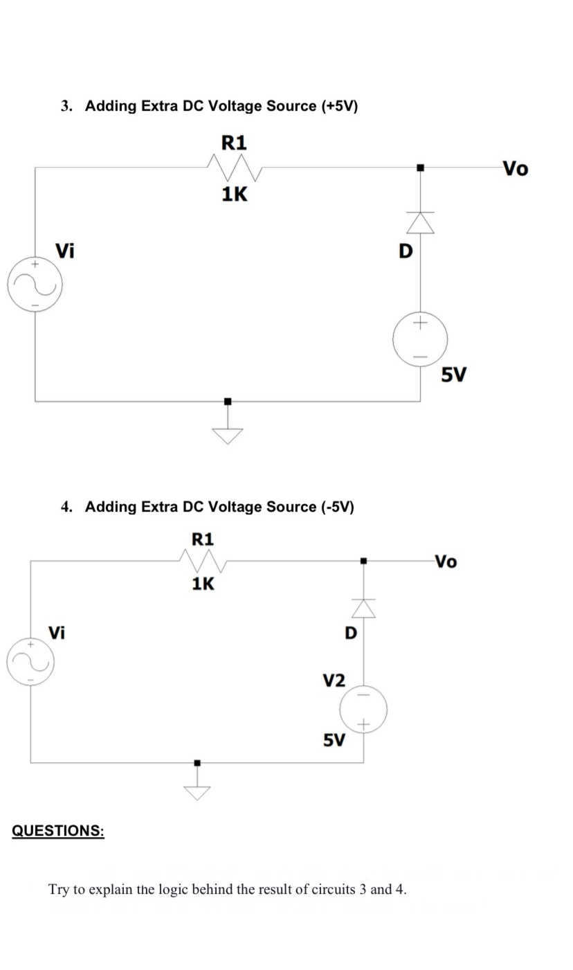 Solved Adding Extra DC Voltage Source (+5V)Adding Extra DC | Chegg.com