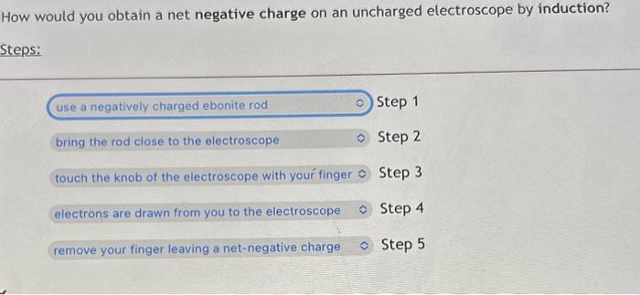 Solved How would you obtain a net negative charge on an | Chegg.com