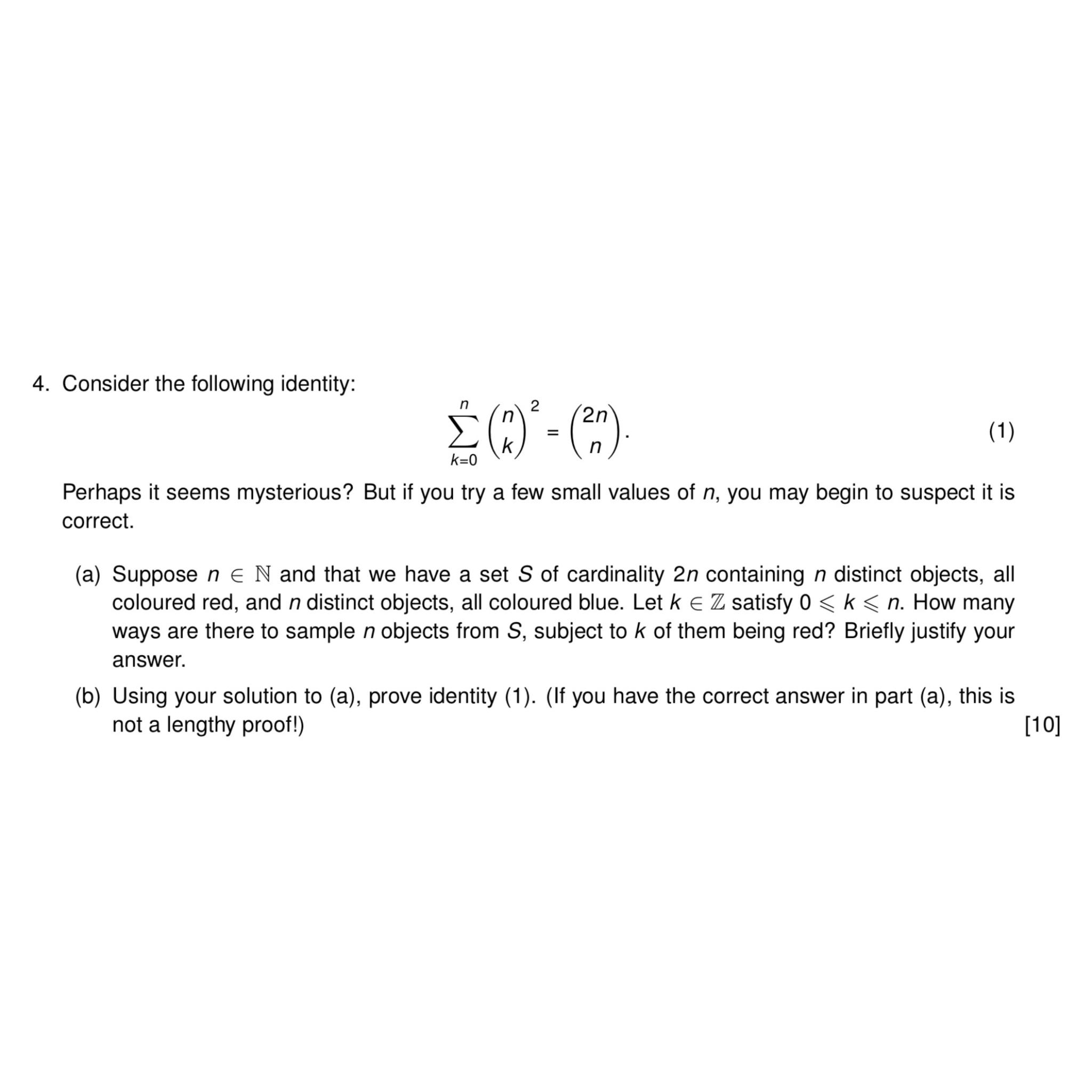 Solved Consider the following | Chegg.com