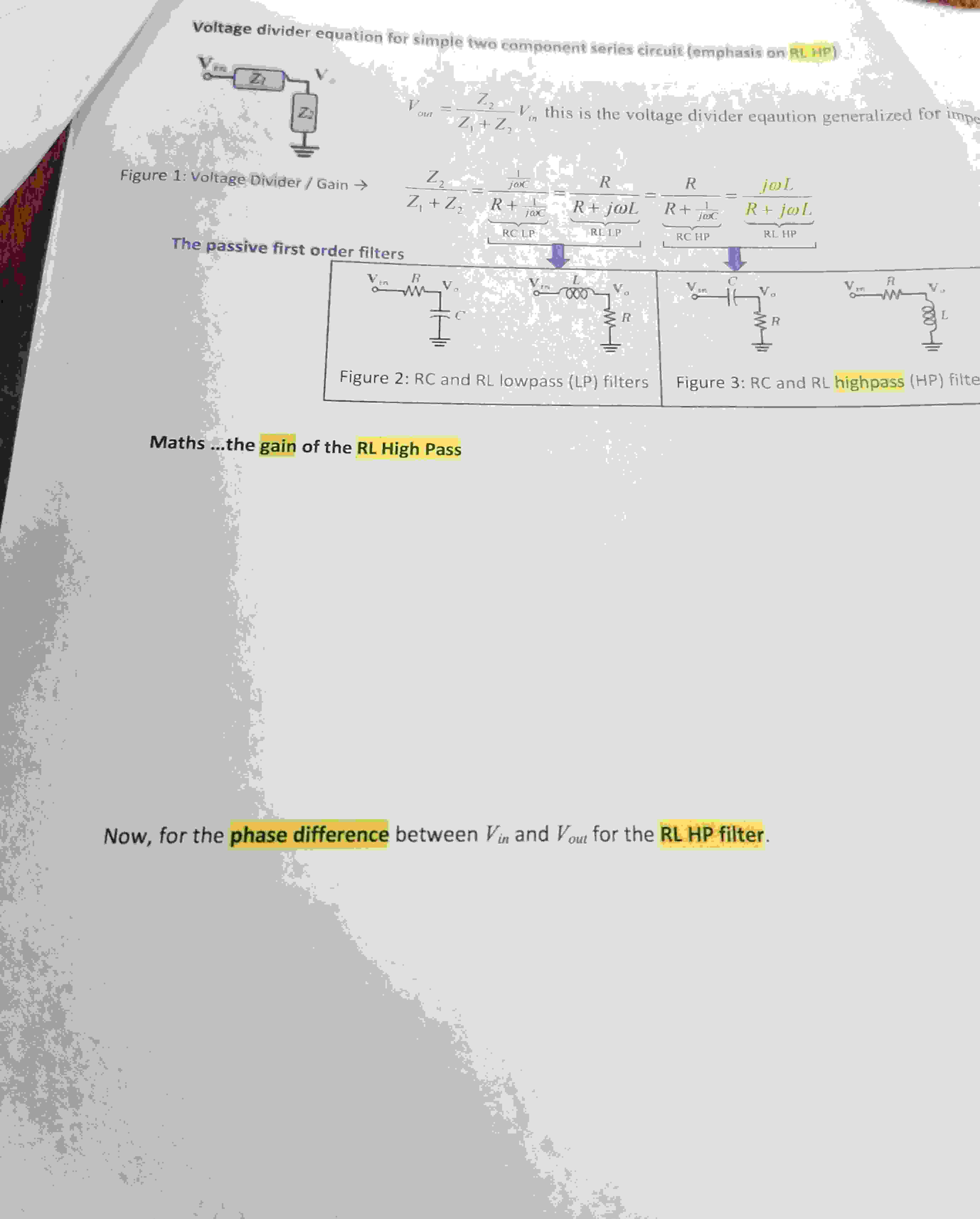 Solved Voltage Divider Equation For Simple Two Component 6985
