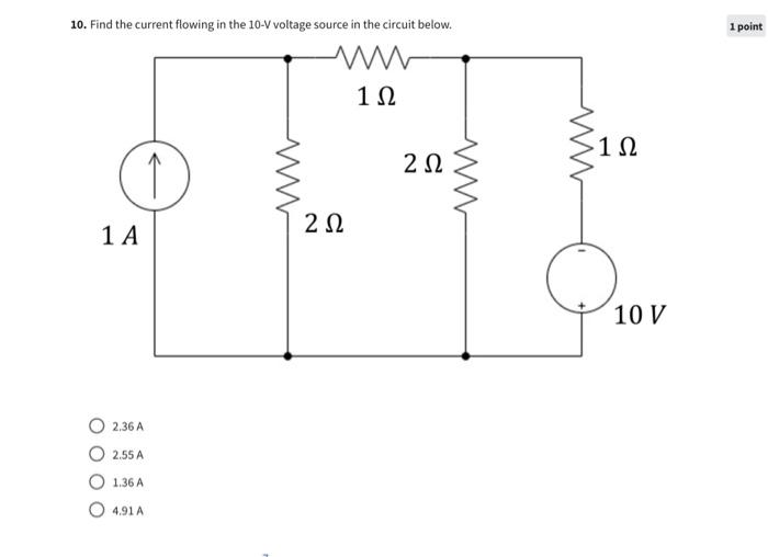 Solved 4 Find The Current Supplied By The 6−v Voltage 0329