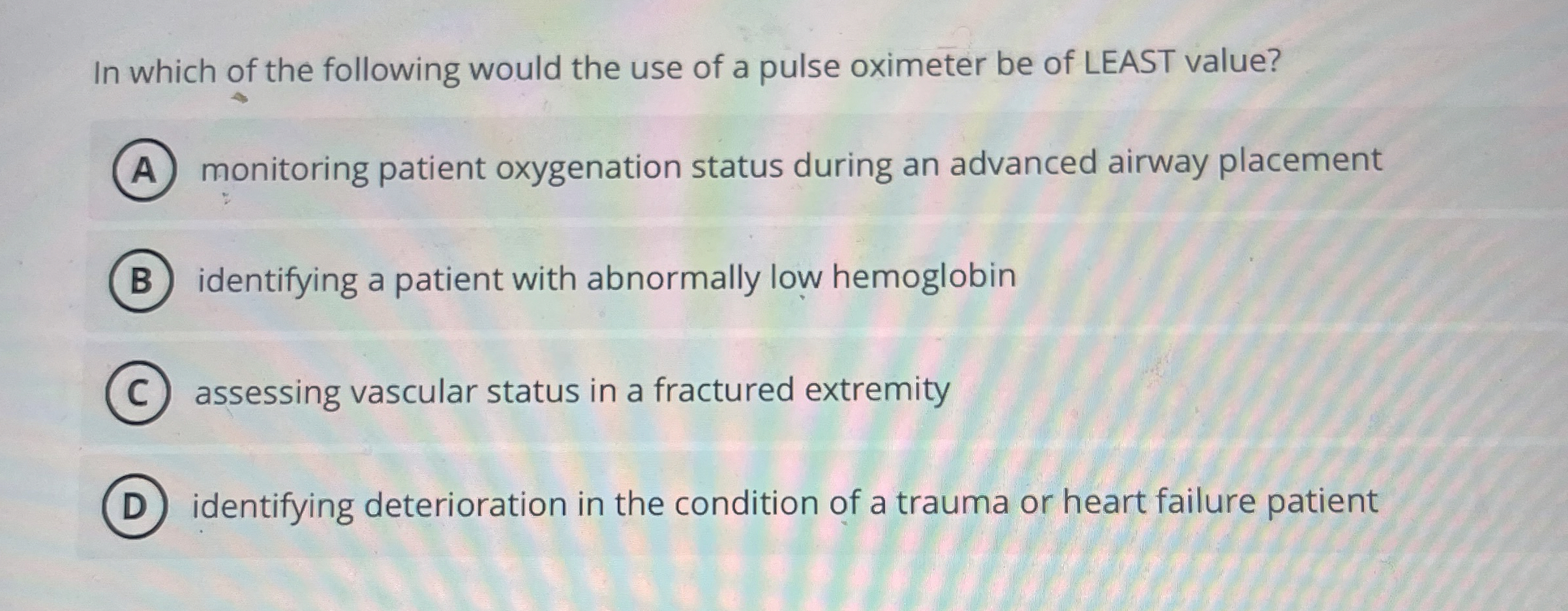Solved In which of the following would the use of a pulse | Chegg.com
