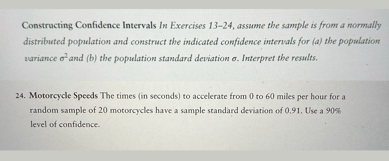 Constructing Confidence Intervals In Exercises 13-24, | Chegg.com