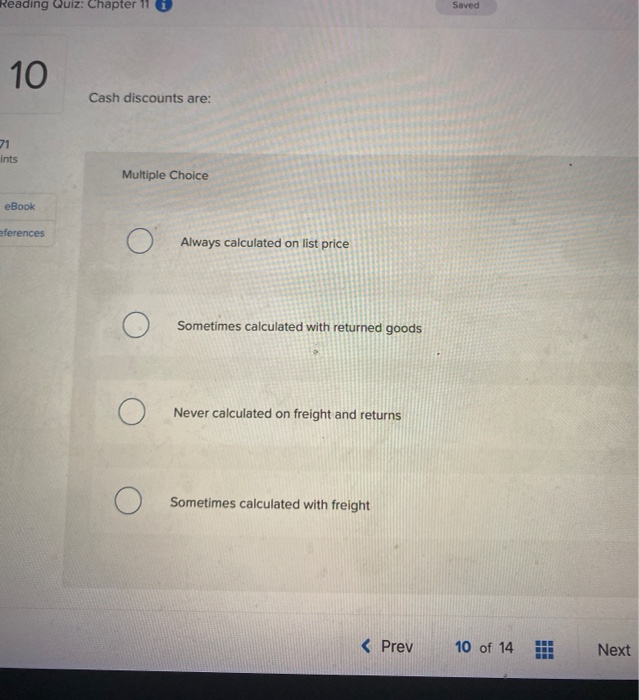 Solved 9 The net price equivalent rate of 3/7/13 is: 0.72 | Chegg.com