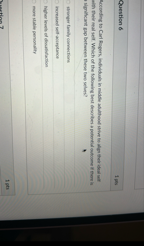 Solved Question 61 ﻿ptsAccording to Carl Rogers, individuals | Chegg.com