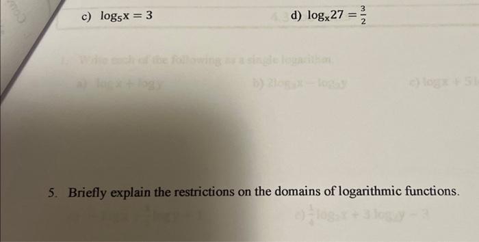 Solved 3. Evaluate each of the following. a) log1000 b) | Chegg.com