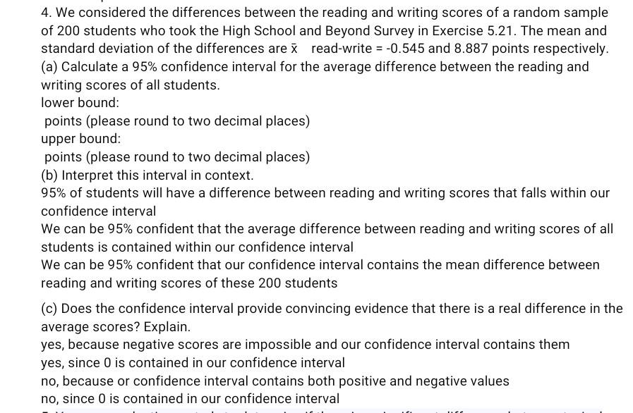 Solved 4. We considered the differences between the reading | Chegg.com