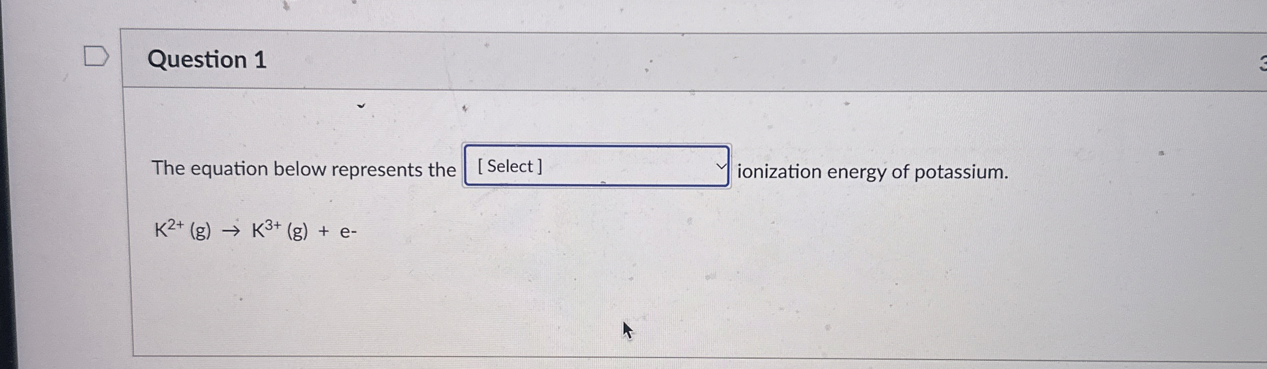 Solved Question 1The equation below represents theionization | Chegg.com