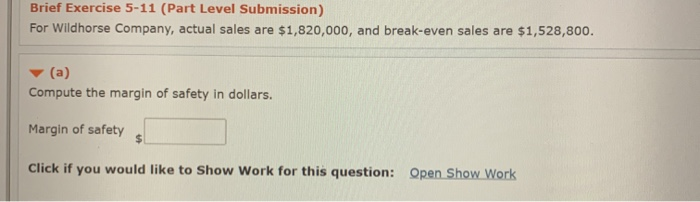 Solved Brief Exercise 5-11 (Part Level Submission) For | Chegg.com