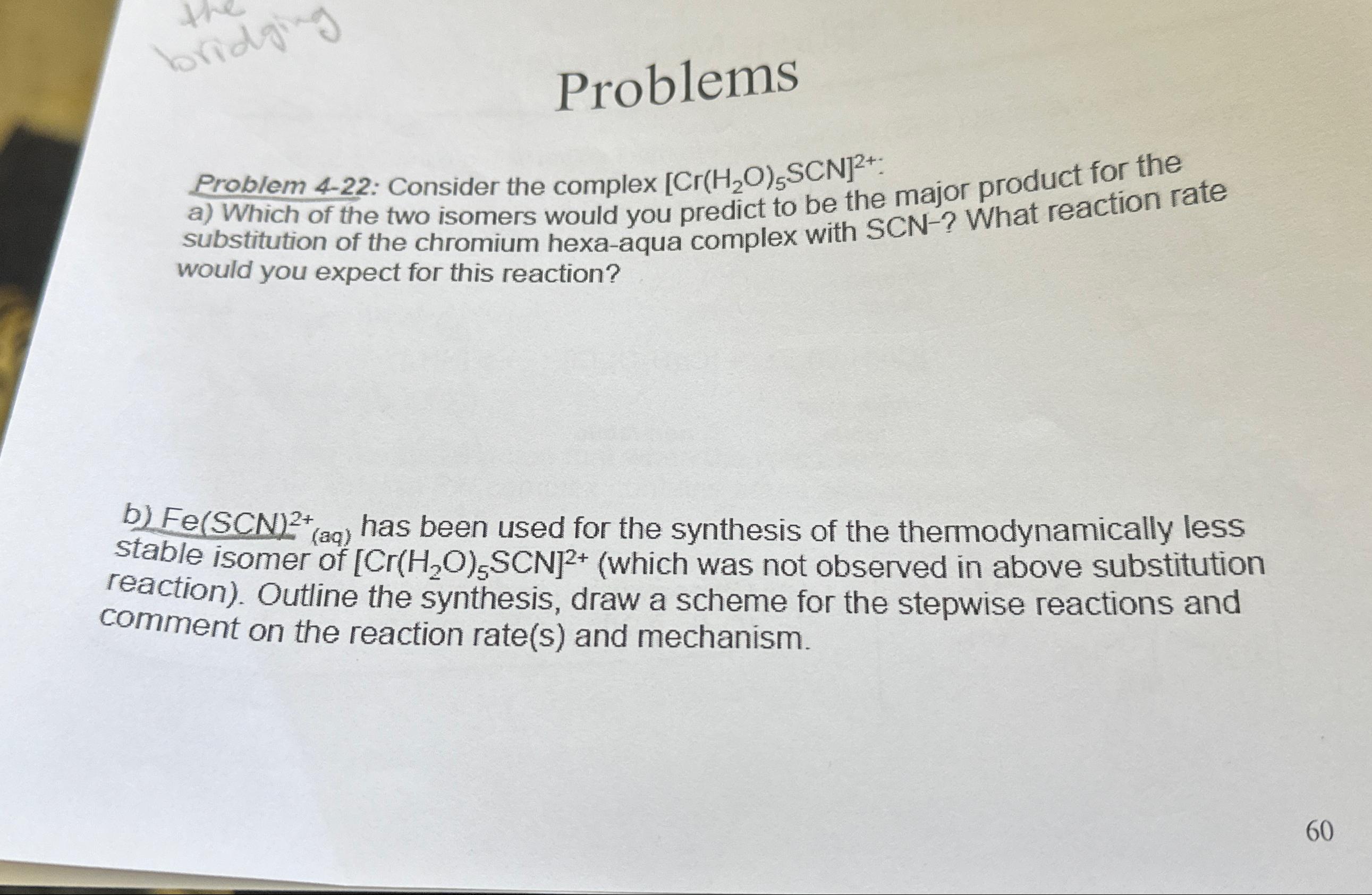 Solved Problems\\nProblem 4-22: Consider the complex | Chegg.com