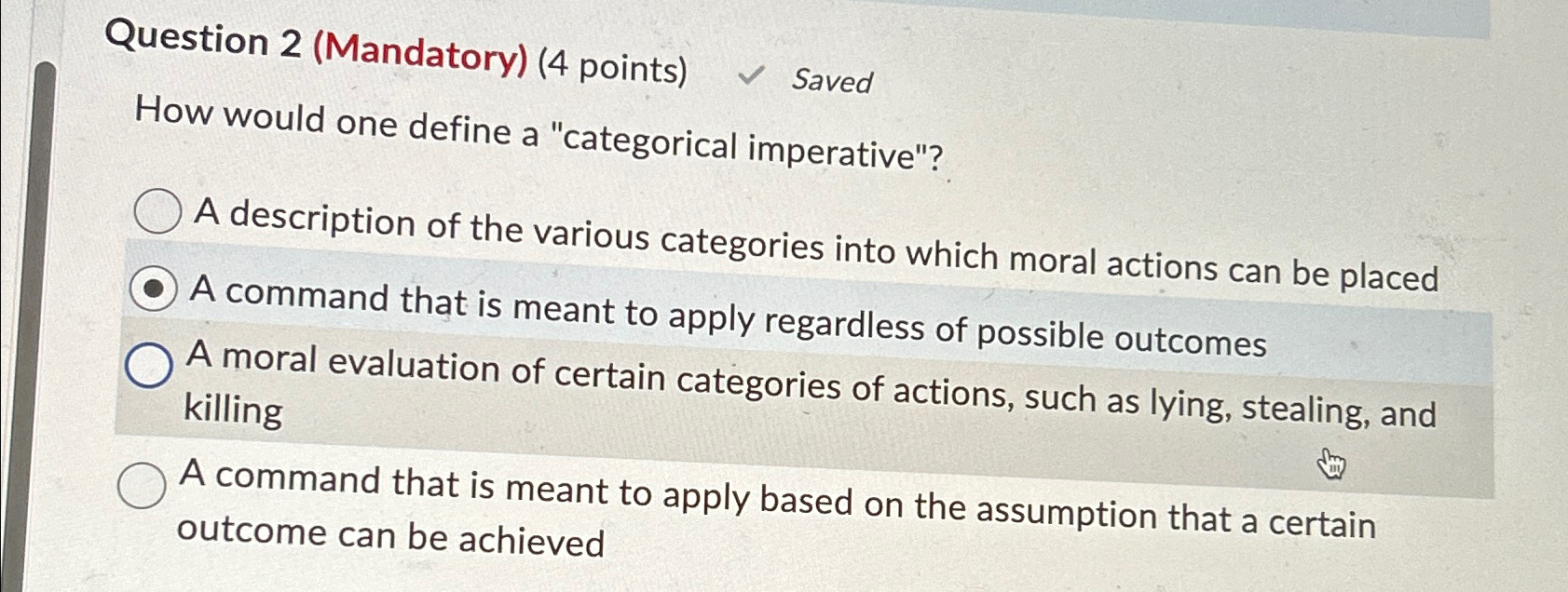 Solved Question 2 (Mandatory) (4 ﻿points) ﻿SavedHow would | Chegg.com