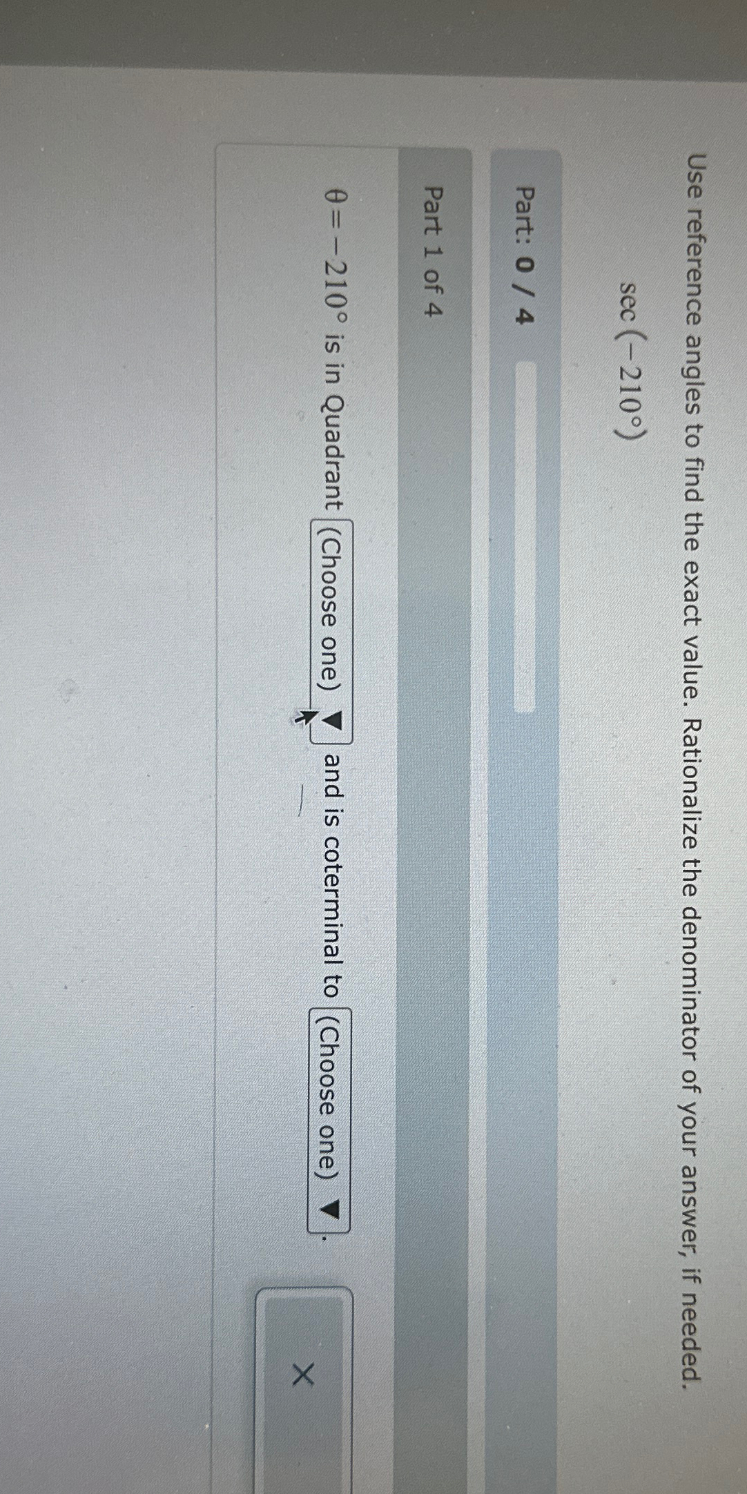 Solved Use reference angles to find the exact value. | Chegg.com