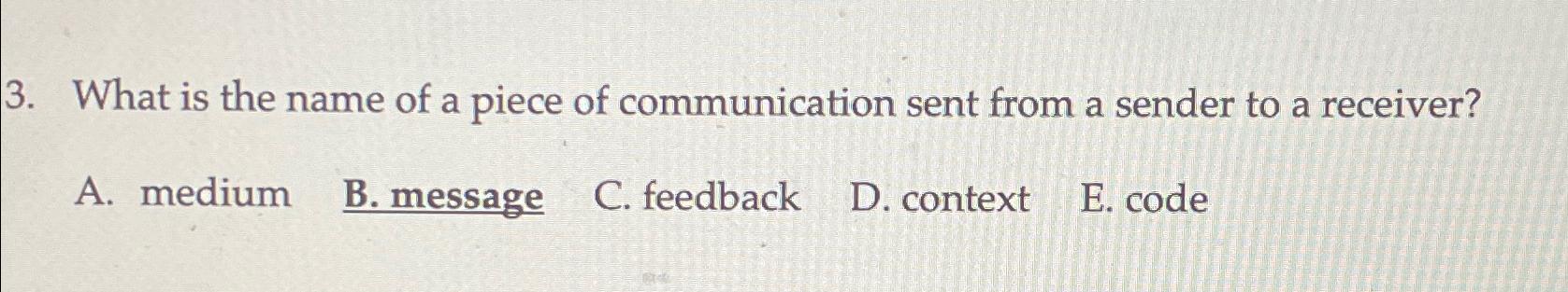 Solved What is the name of a piece of communication sent | Chegg.com
