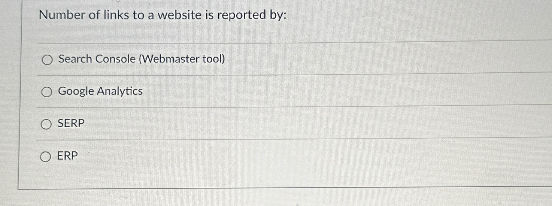 Solved Number of links to a website is reported by:Search | Chegg.com