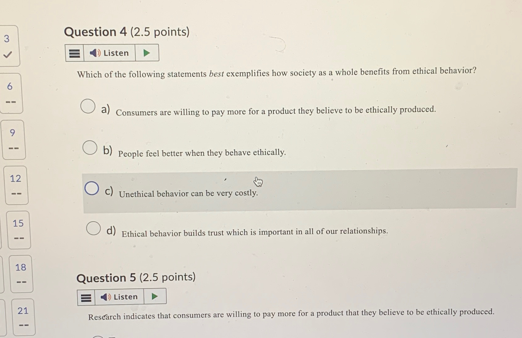 Solved Question 4 (2.5 points)ListenWhich of the following | Chegg.com Solved Question 4 (2.5 points)ListenWhich of the following | Chegg.com