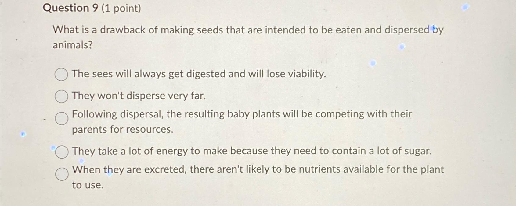 Solved Question 9 (1 ﻿point)What is a drawback of making | Chegg.com