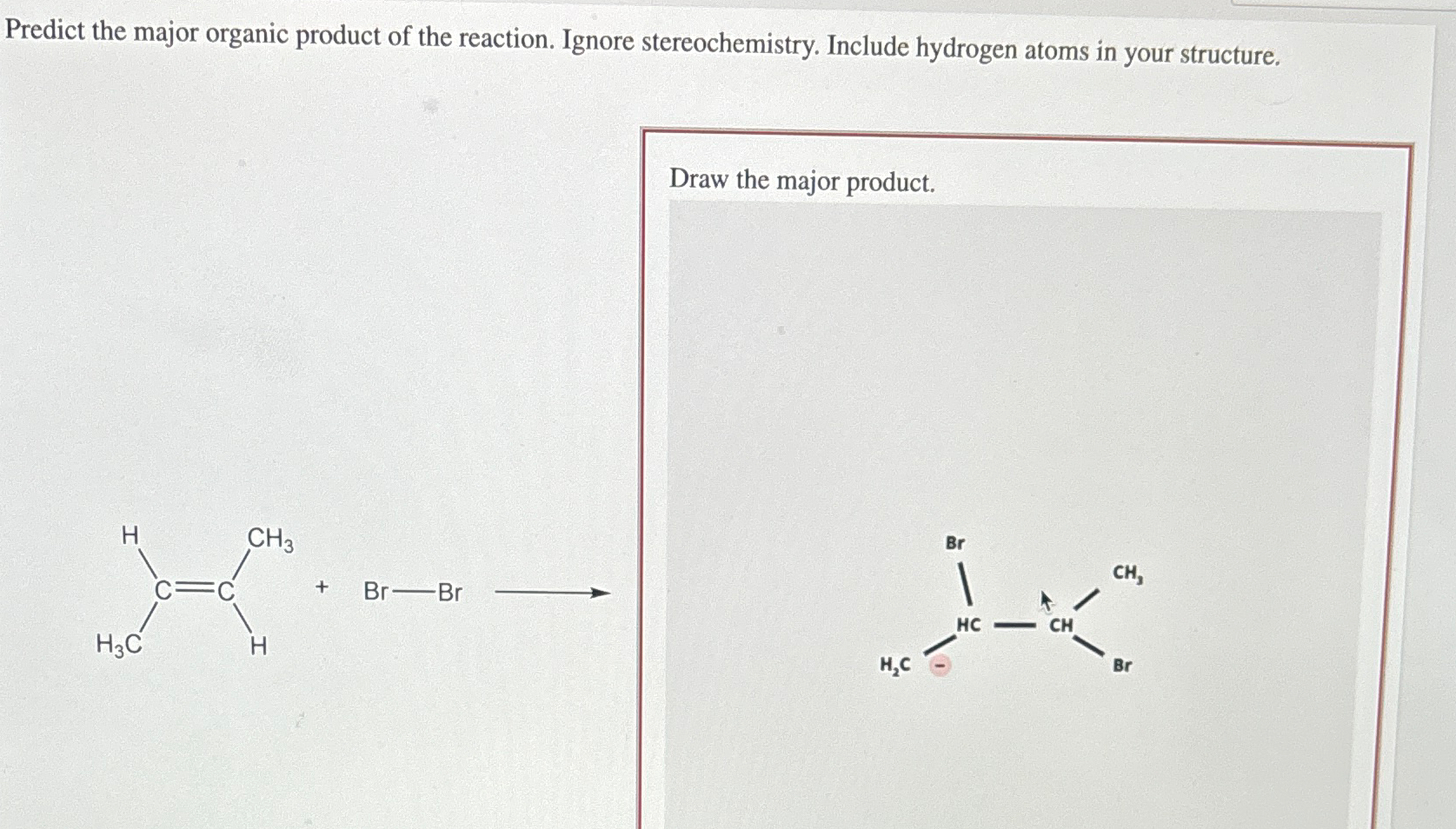 Solved Predict the major organic product of the reaction. | Chegg.com