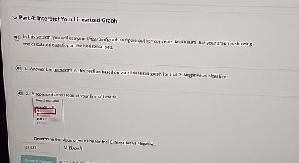 Solved Part 4: Interpret Your Linearized GraphIn this | Chegg.com