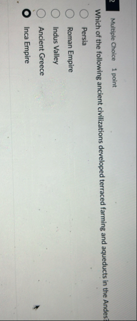 Solved Multiple Choice 1 ﻿pointWhich of the following | Chegg.com