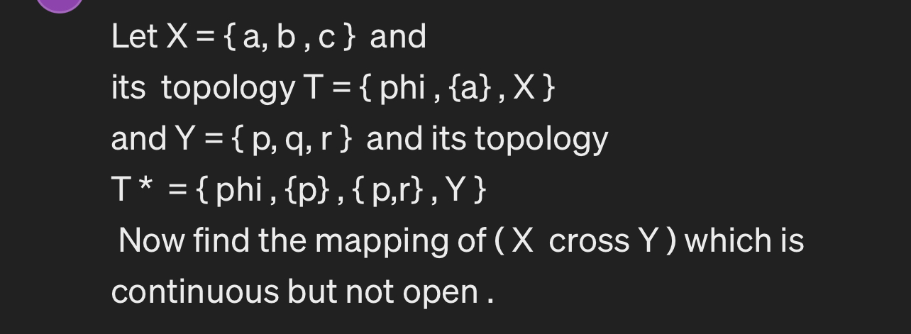 Solved Let X={a,b,c} ﻿and its topology T ={ ﻿phi ,{a},X} | Chegg.com
