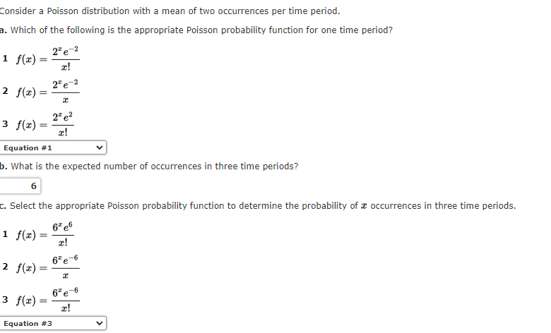 Solved Consider a Poisson distribution with a mean of two | Chegg.com