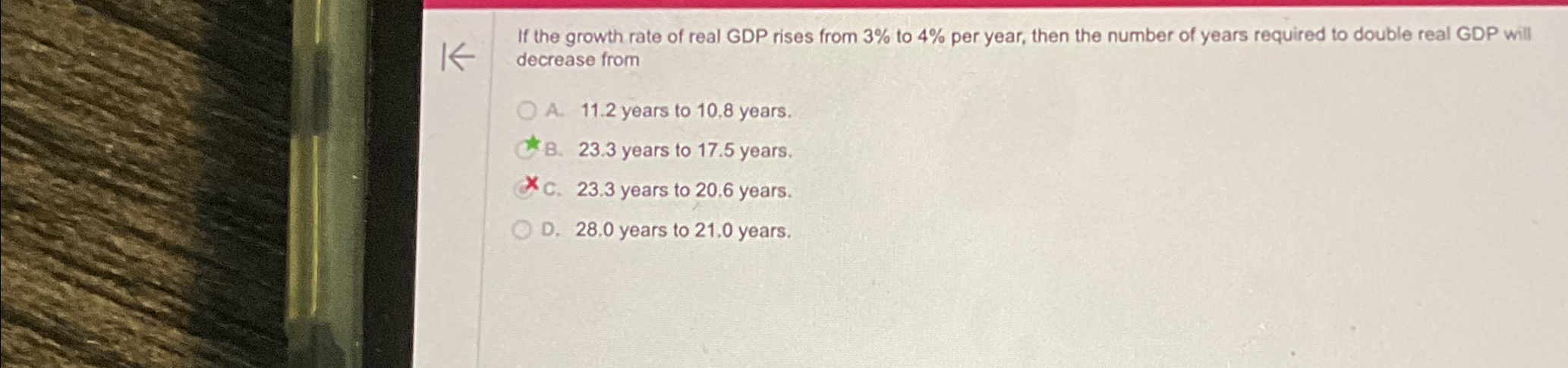 Solved If the growth rate of real GDP rises from 3% ﻿to 4% | Chegg.com