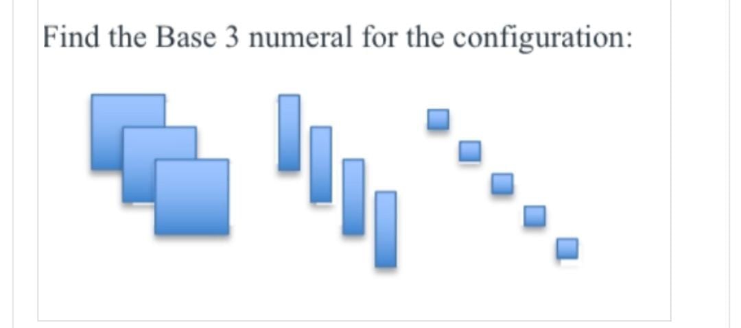 Solved Find the Base 3 ﻿numeral for the configuration: | Chegg.com