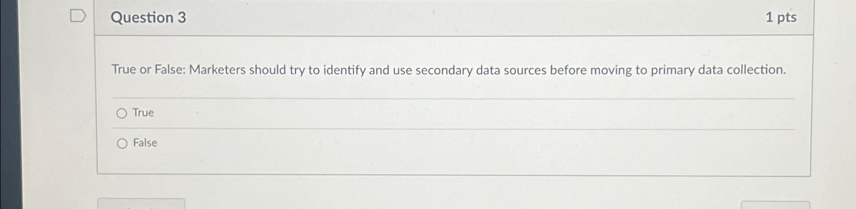 Solved Question 31 ﻿ptsTrue or False: Marketers should try | Chegg.com
